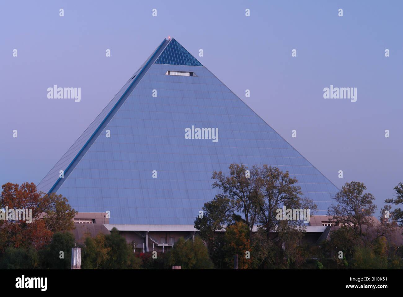 Memphis, TN, Tennessee, The Pyramid, evening Stock Photo - Alamy