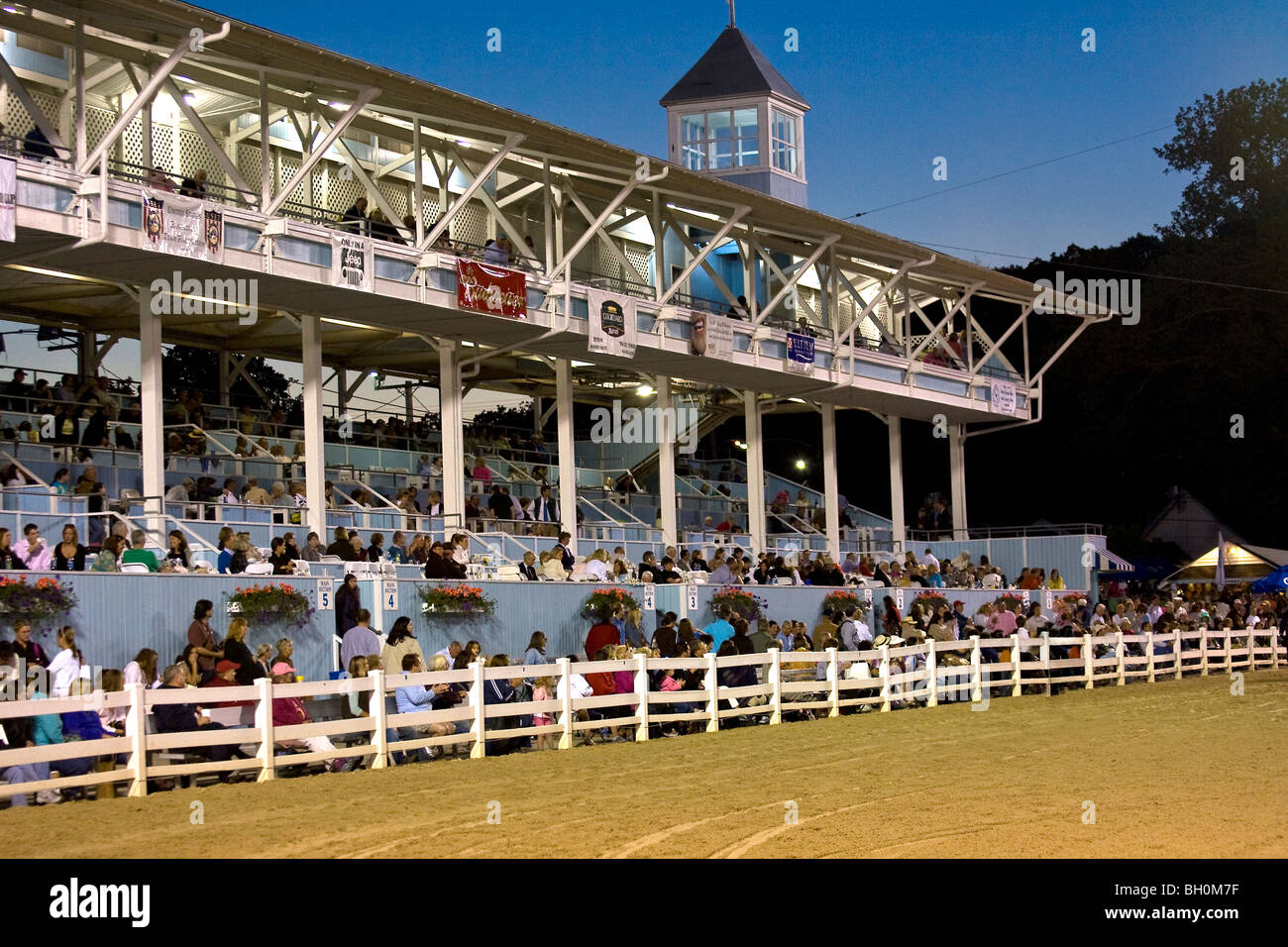 Devon Horse Show Stadium. Image taken at the famous annual Devon Horse ...