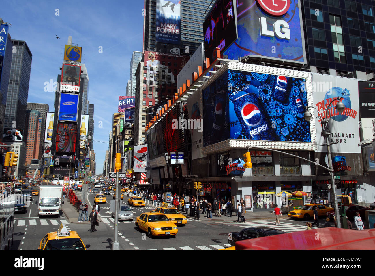 Times Square New York on a bright and sunny spring day Stock Photo - Alamy