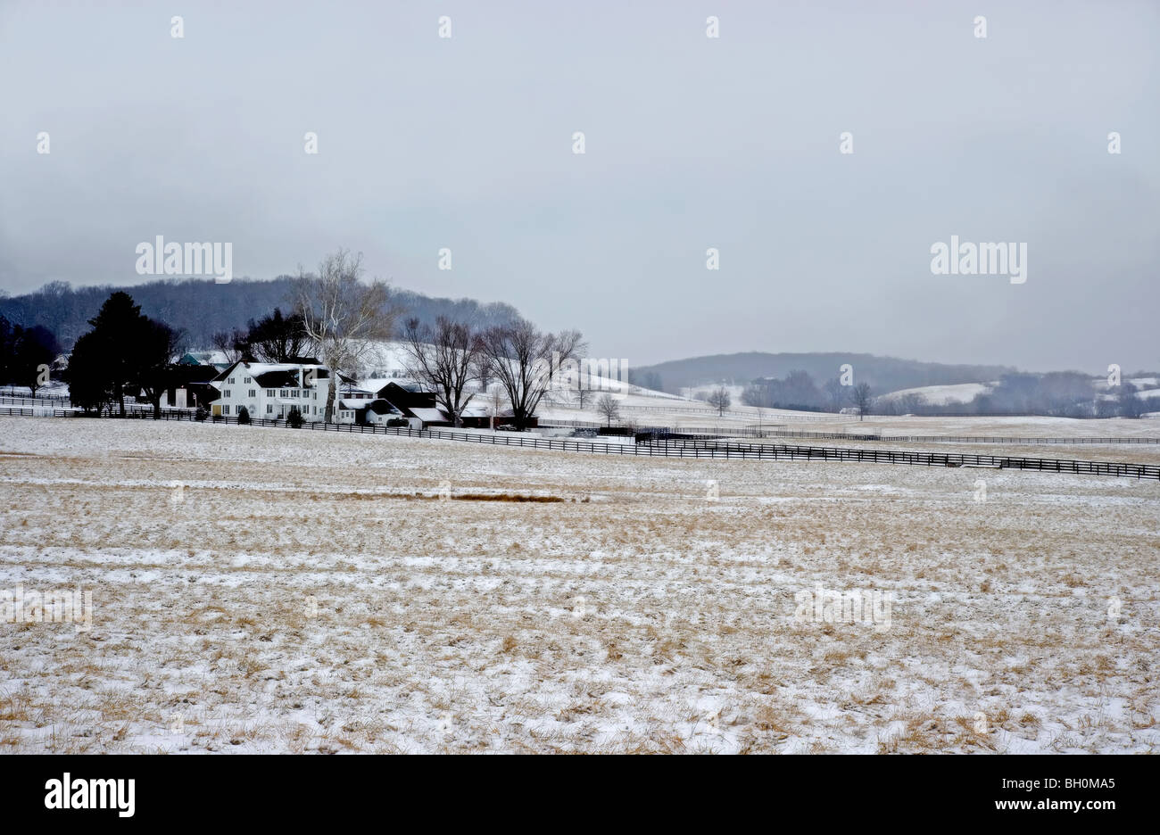 "Winter Farm Scene Stock Photo - Alamy