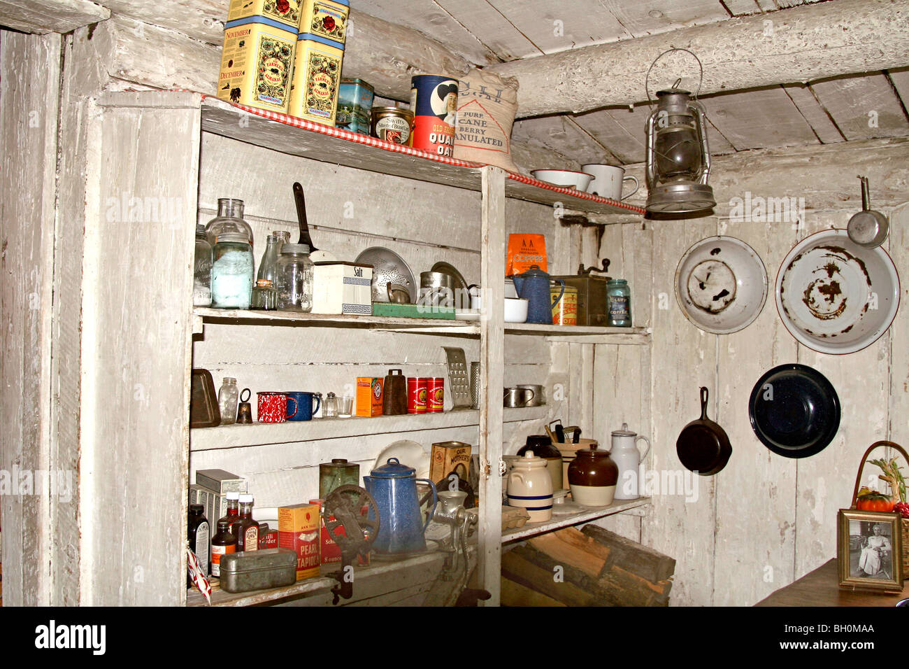 "Pioneer Cabin Food Pantry Stock Photo - Alamy