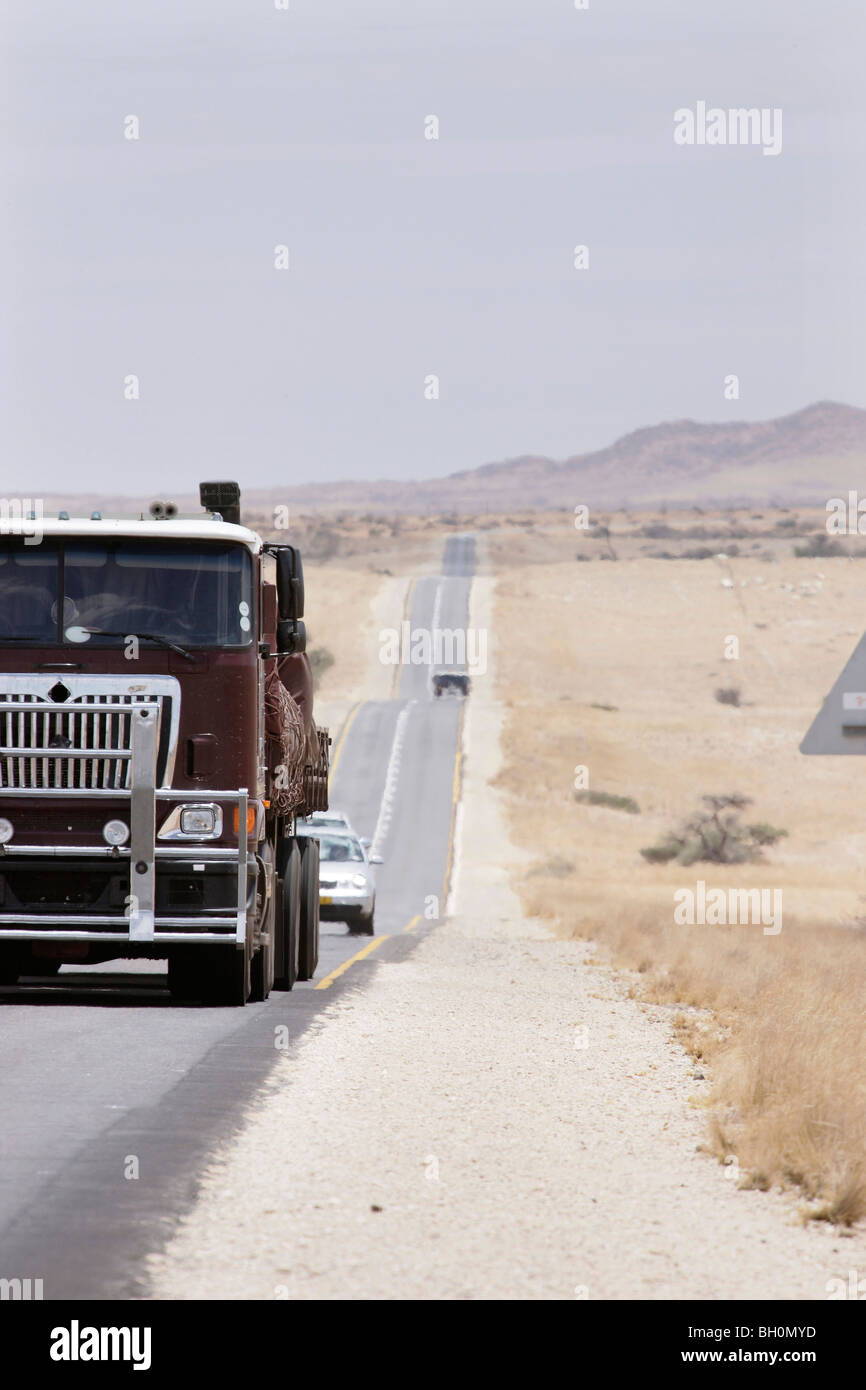 Road through the Namib desert, Namibia, Africa Stock Photo - Alamy