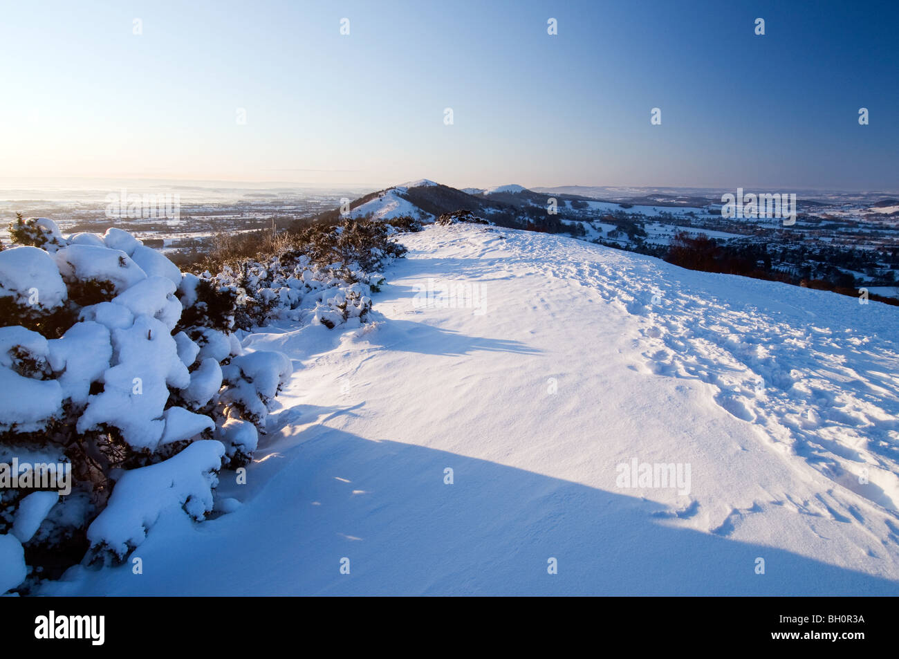 Winter on the Malvern Hills Worcestershire Stock Photo - Alamy
