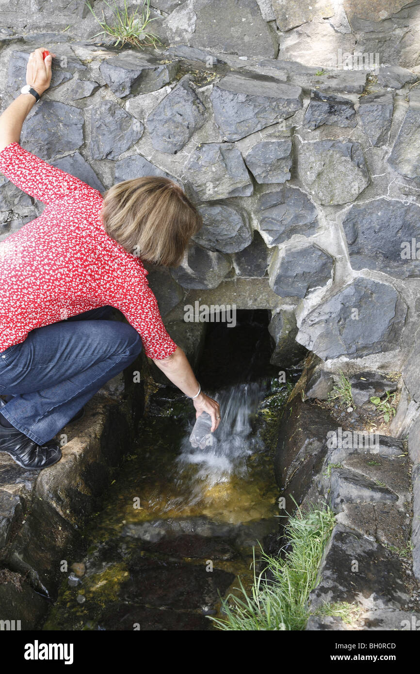 Wasserkuppe Roehn Quelle Der Fulda River Head Of The Fulda Stock Photo ...