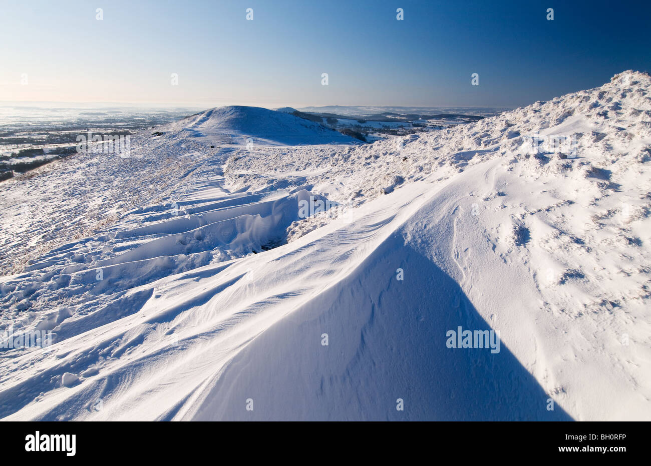 Winter on the Malvern Hills Worcestershire Stock Photo - Alamy