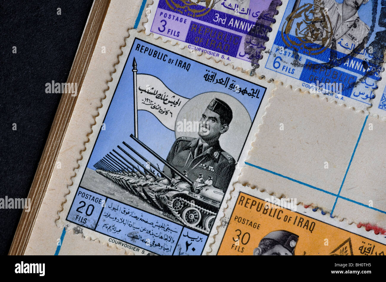 Iraq postage in stamp album hi-res stock photography and images - Alamy