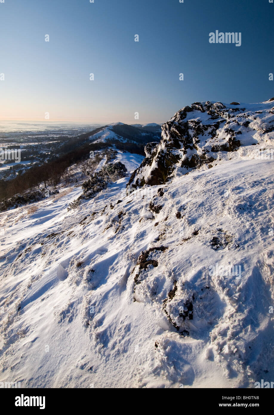 Winter on the Malvern Hills Worcestershire Stock Photo - Alamy