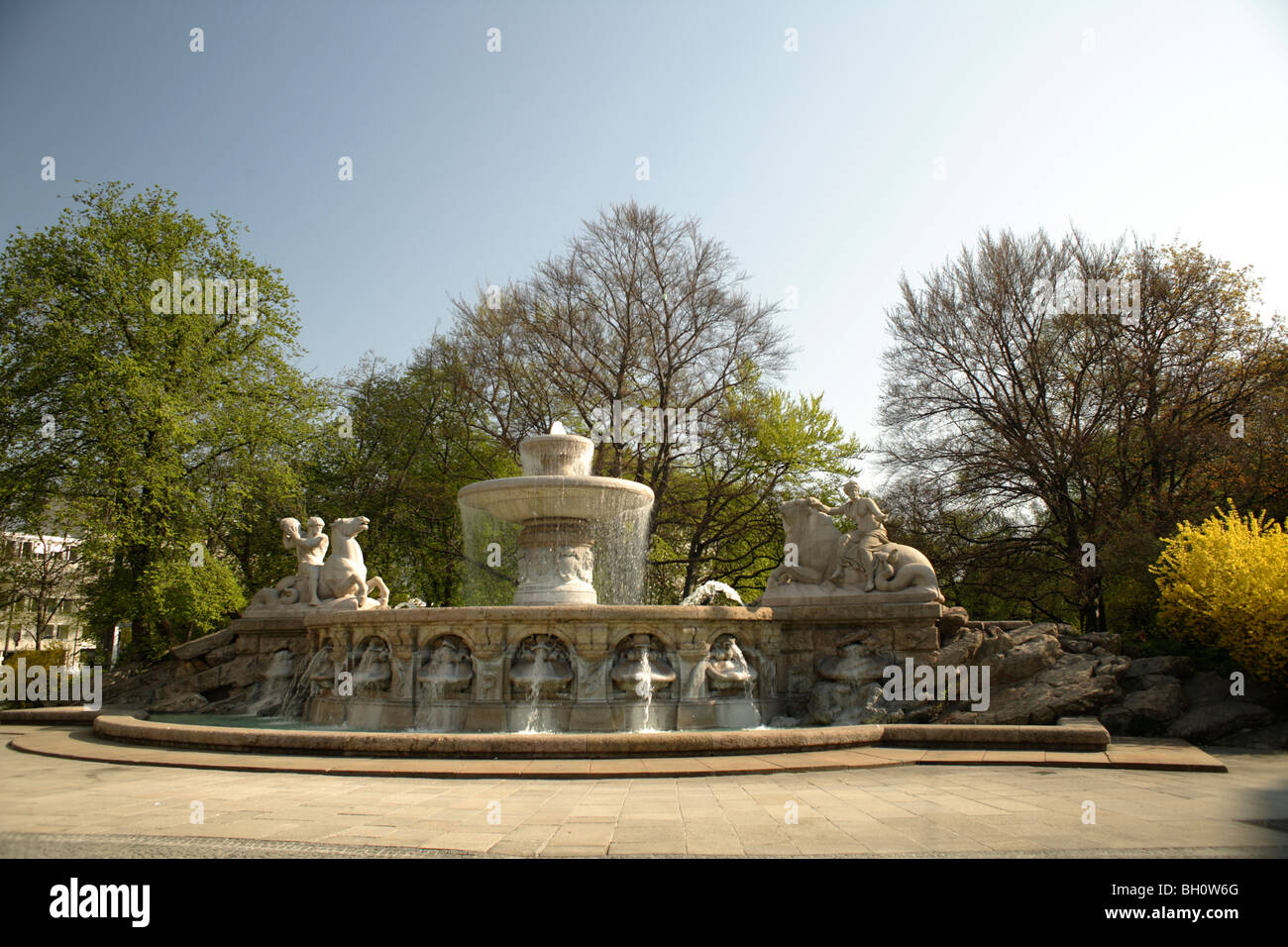 Wittelsbacher Brunnen, Fountain, Munich, Bavaria, Germany,Europe Stock ...