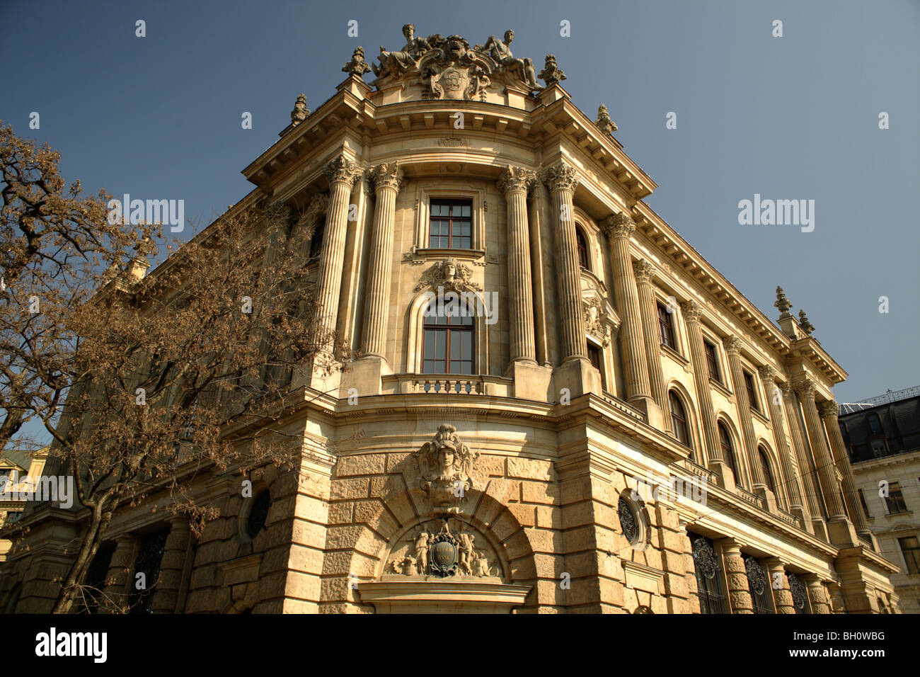 Bayerische Boerse Lenbach Platz Munich Bavaria Germany Europe Stock ...