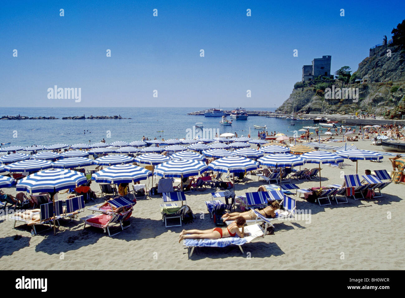 Italian Riviera Beach Women Stock Photos & Italian Riviera Beach Women ...