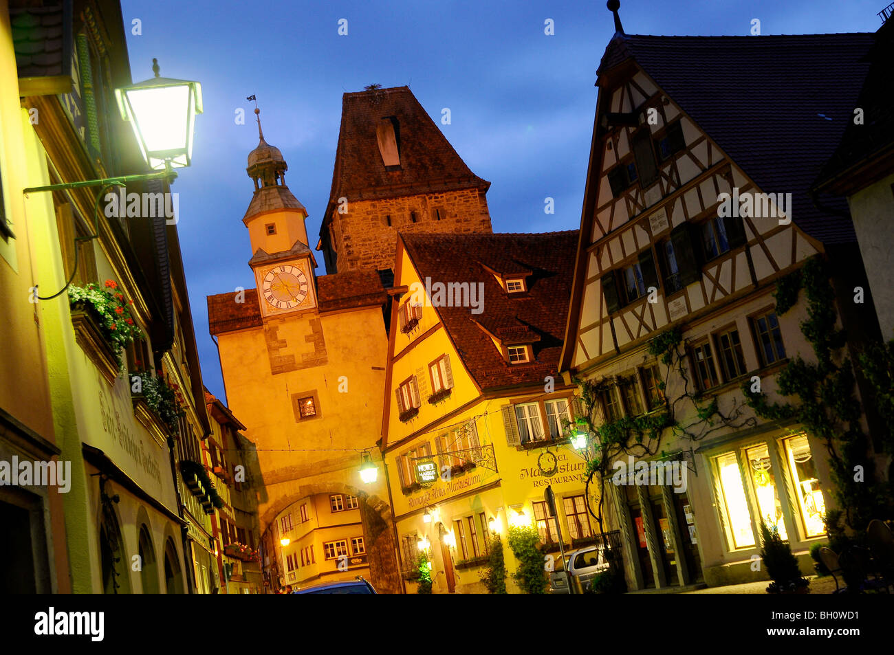 Markus Tower with Roder Arch, Rothenburg ob der Tauber, Middle ...