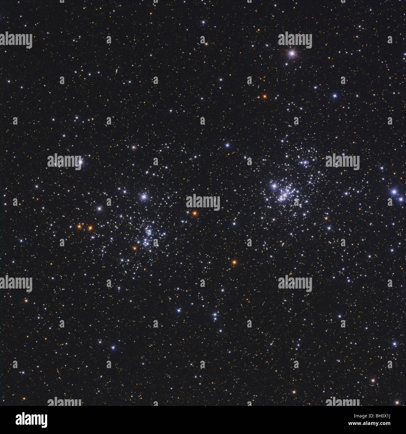 The Double Cluster in Perseus, NGC 869 (right) and NGC 884 Stock Photo - Alamy