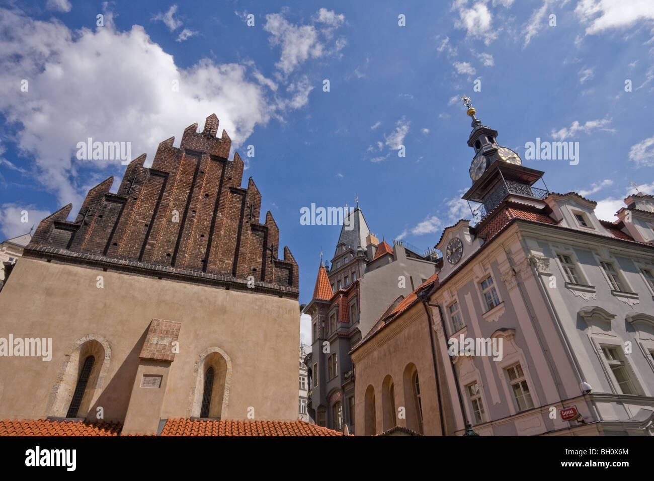 Alt-Neue Synagogue and Old Jewish Town Hall Prague Czech Republic Stock ...