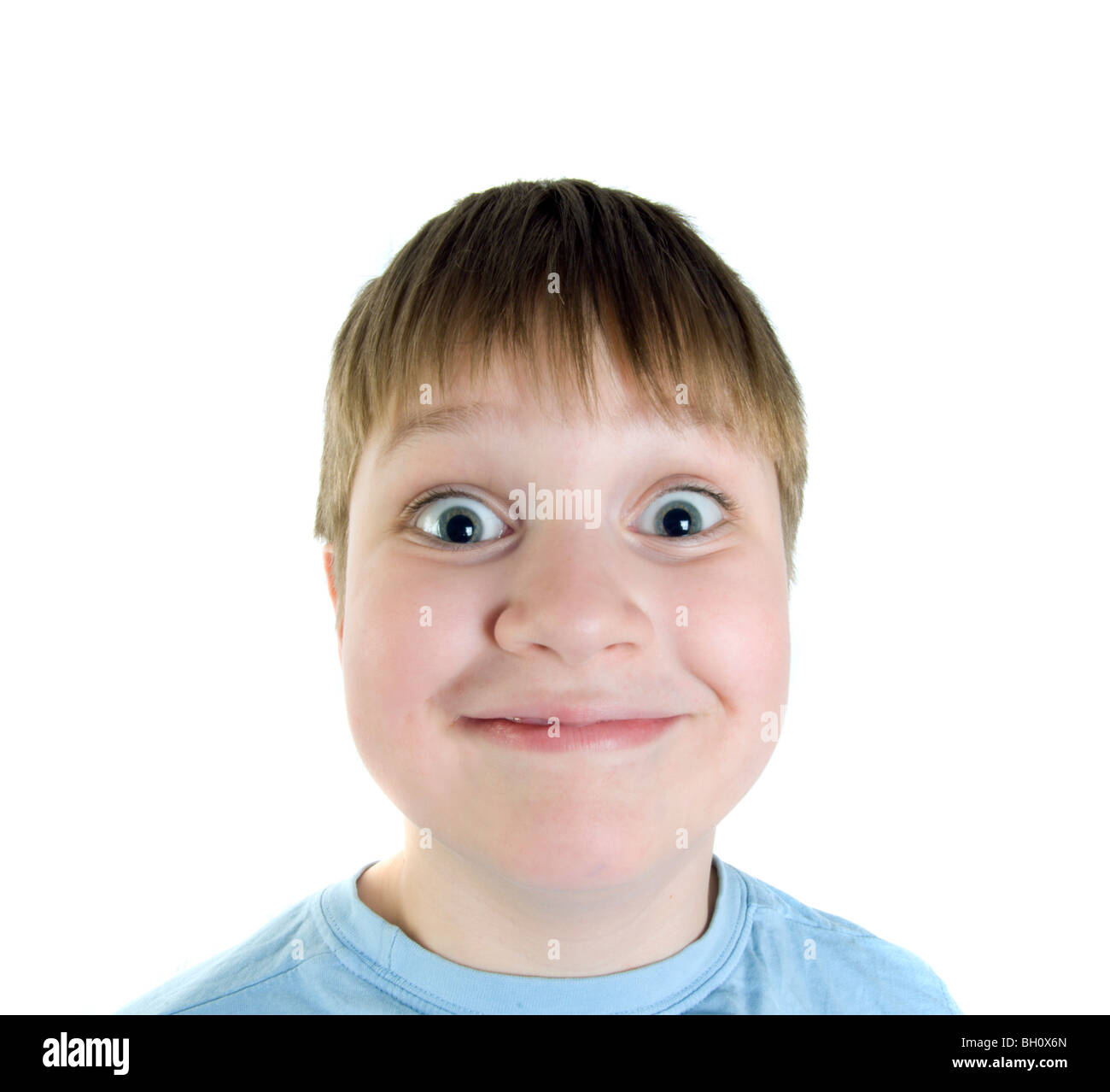 Funny boy. Isolated over white background Stock Photo - Alamy