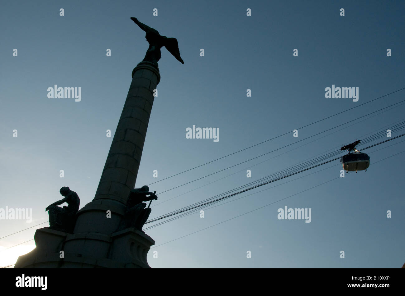 Brazil. Cable car to Sugar Loaf mountain at Praia Vermelha,Urca, in Rio ...