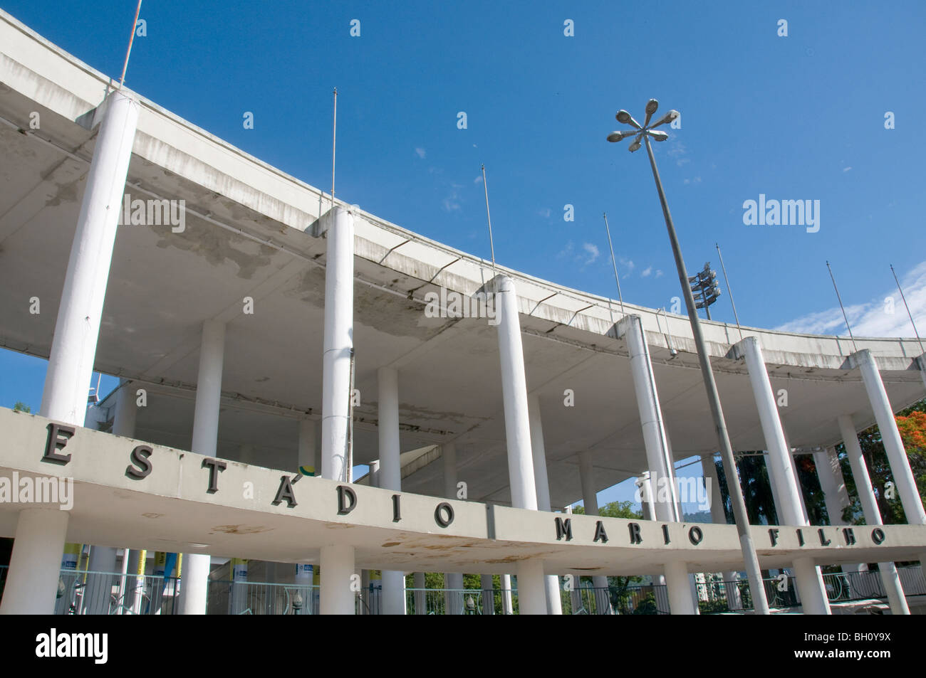 Brazil. Entrance to the Mario Filho stadium, the famous Maracana ...