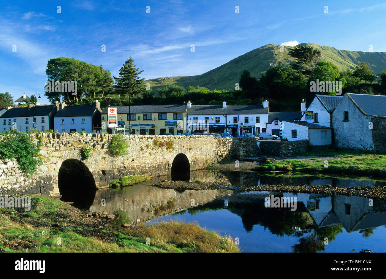 Village of Leenaun, Connemara, County Galway, Ireland, Europe Stock ...