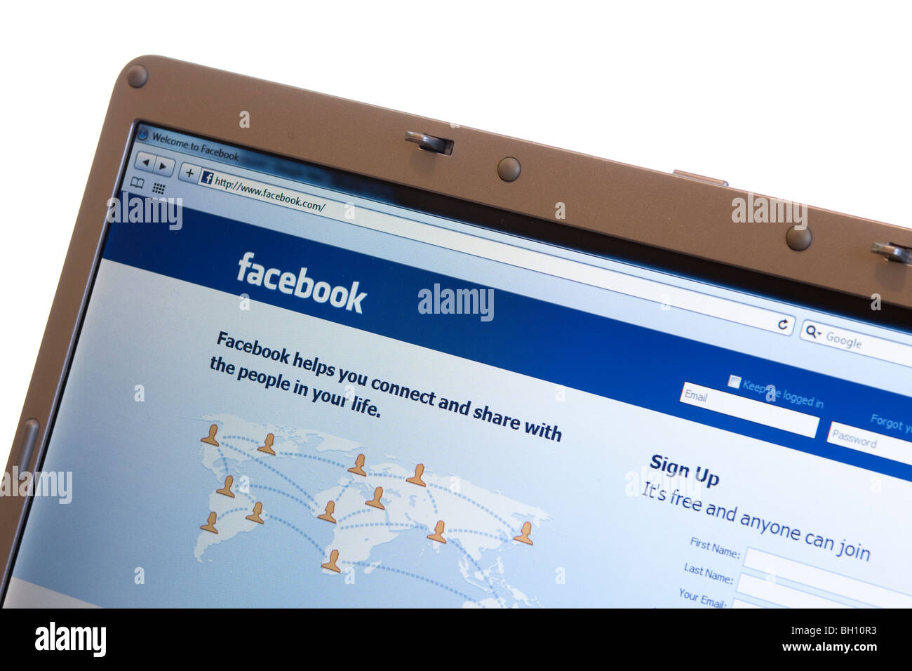 Facebook social networking site website shown on modern laptop Stock ...