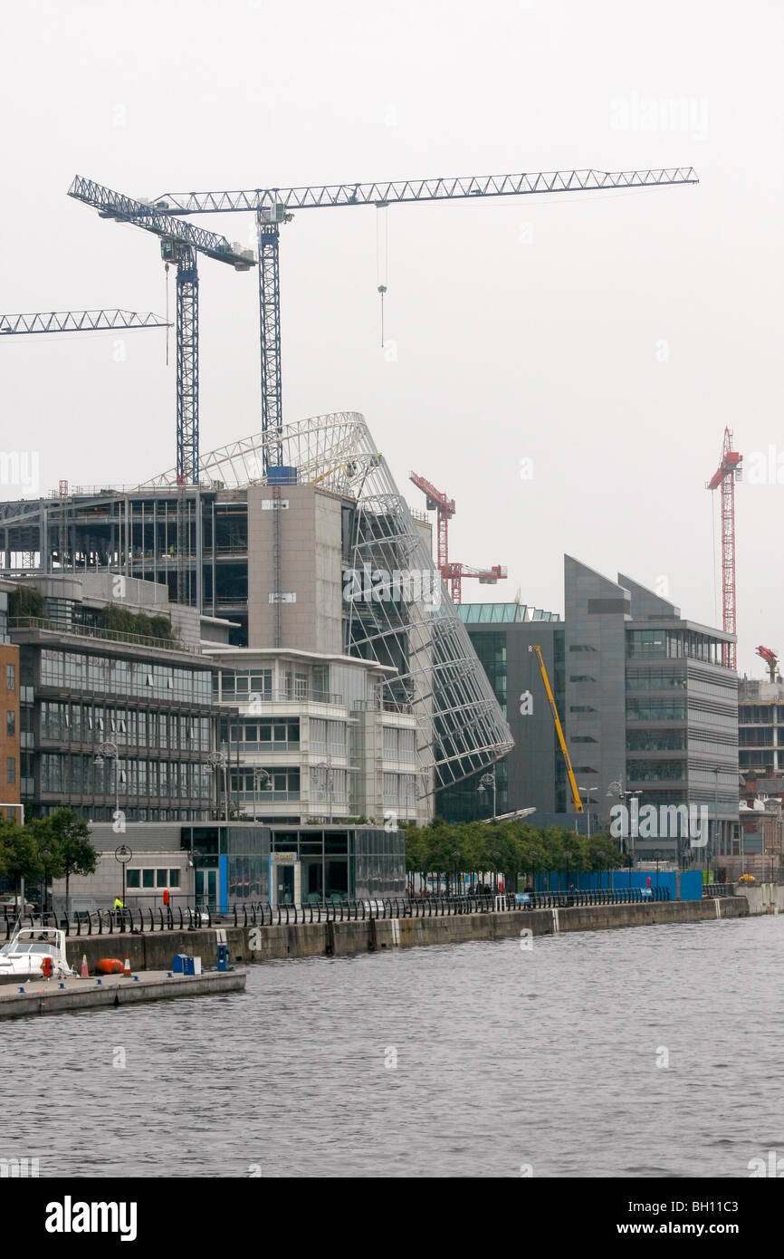 New reconstruction developments along the river Liffy in Dublin Eire ...