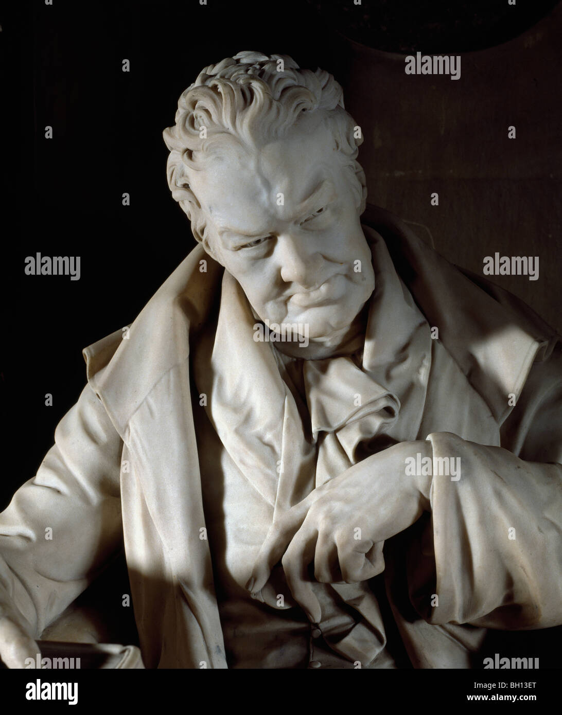 William Wilberforce anti slavery campaigner. Statue 1840 by Samuel ...