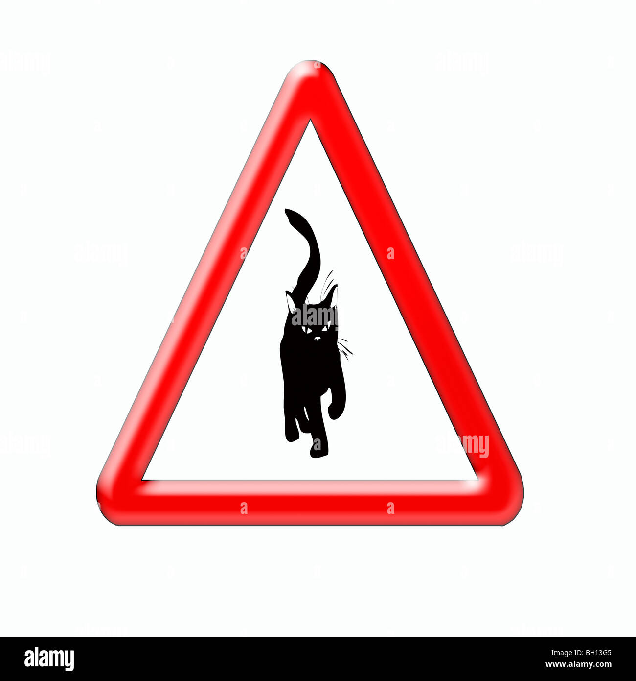 Warning Cats! Graphical representation using Road Warning Sign with ...