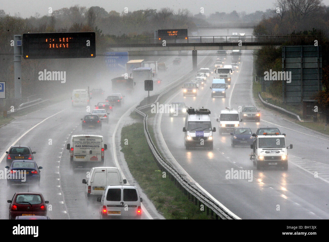 Motorway Rain Headlights High Resolution Stock Photography and Images ...