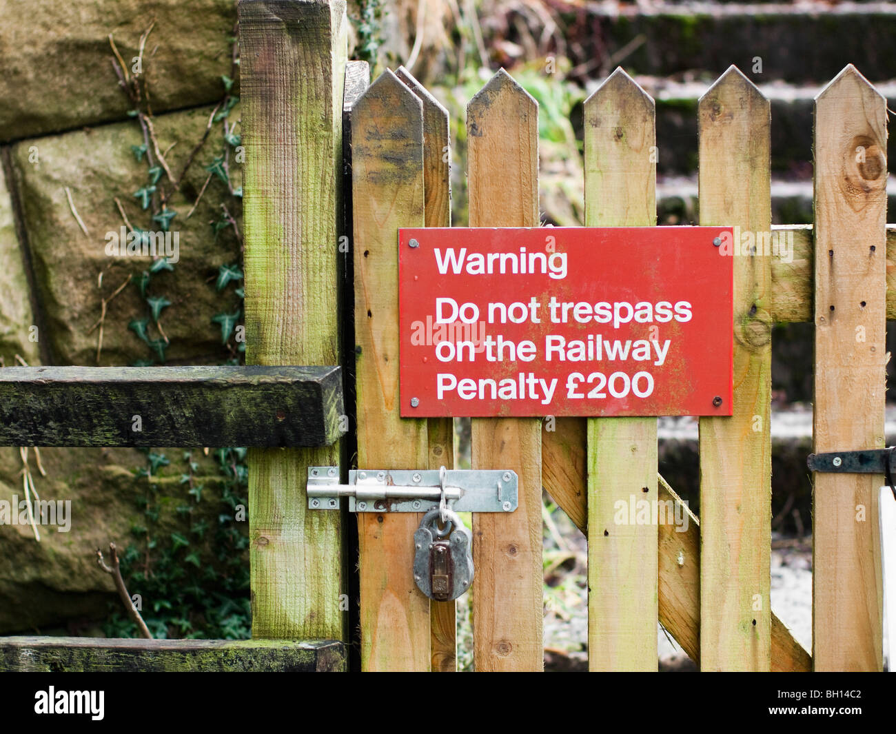 Warning Trespass On Railway Sign High Resolution Stock Photography and ...