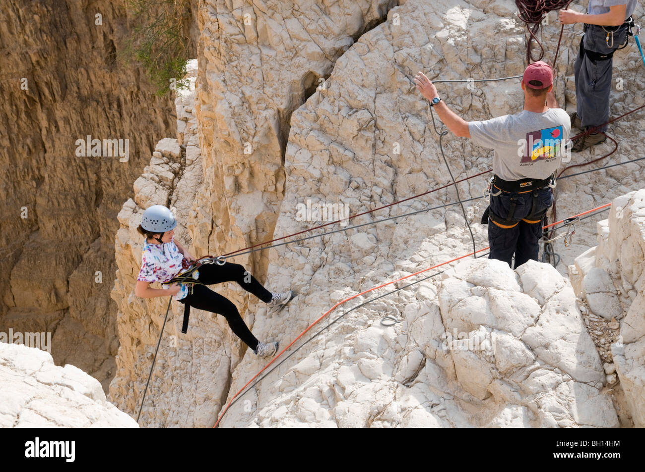 Rappelling down waterfall hi-res stock photography and images - Alamy