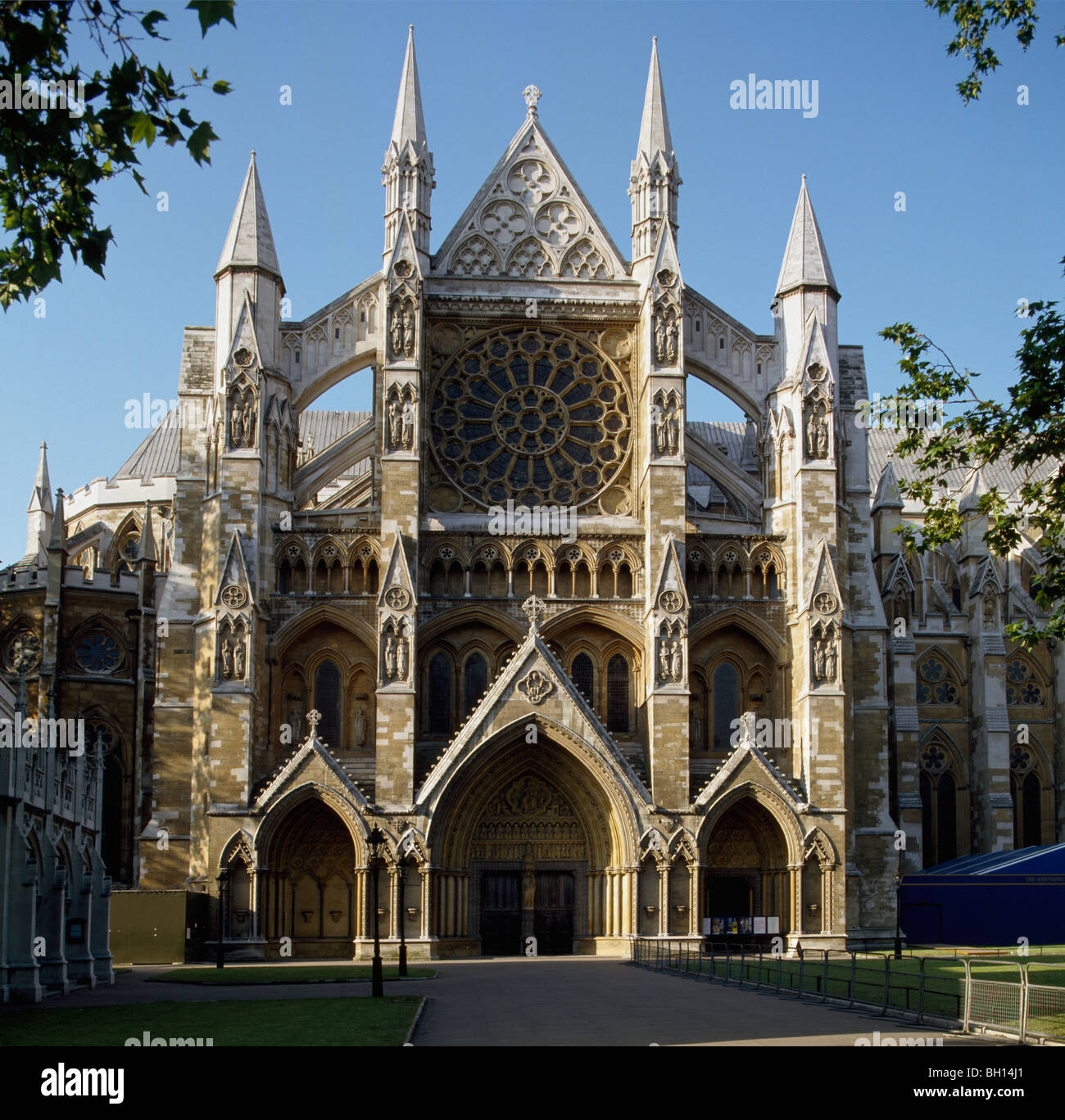 North front Westminster Abbey London England Stock Photo - Alamy