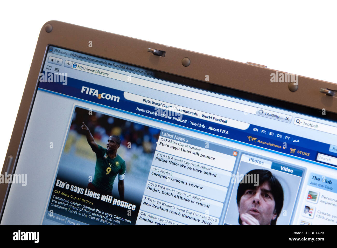 Fifa website web site page www hi-res stock photography and images - Alamy