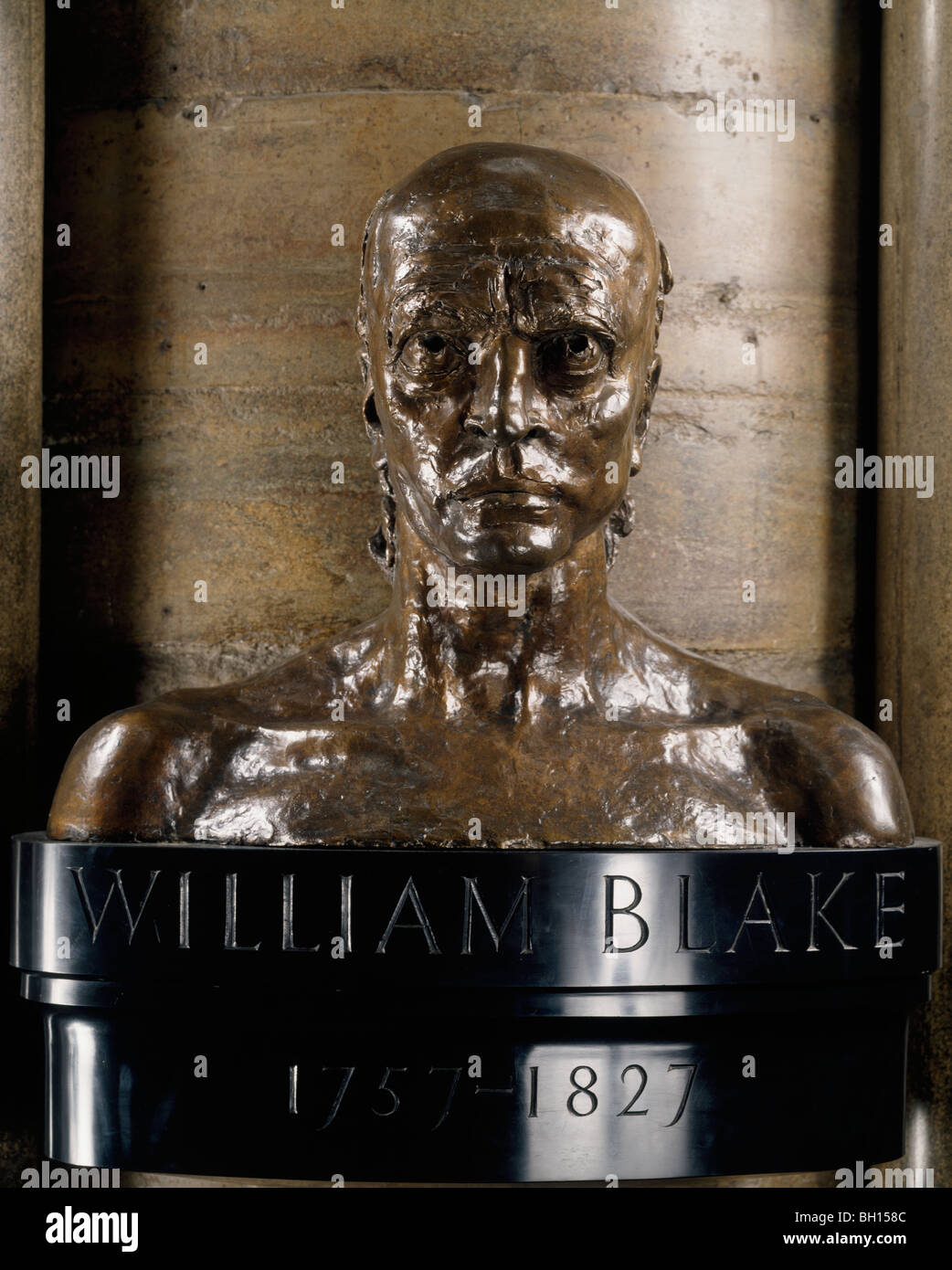 William Blake bronze bust by Jacob Epstein. South transept (Poet's ...