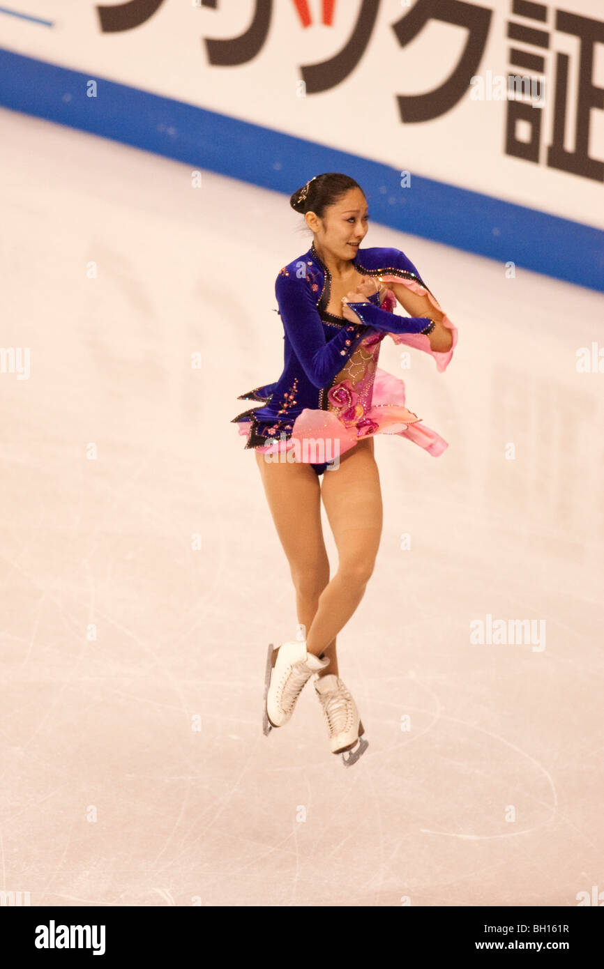 Miki Ando (JPN) competing in the Ladies Short at the 2009 World Figure ...