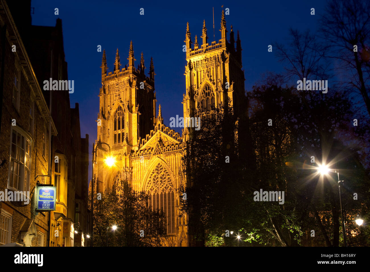 York Minster at night, York, Yorkshire, England, UK Stock Photo - Alamy
