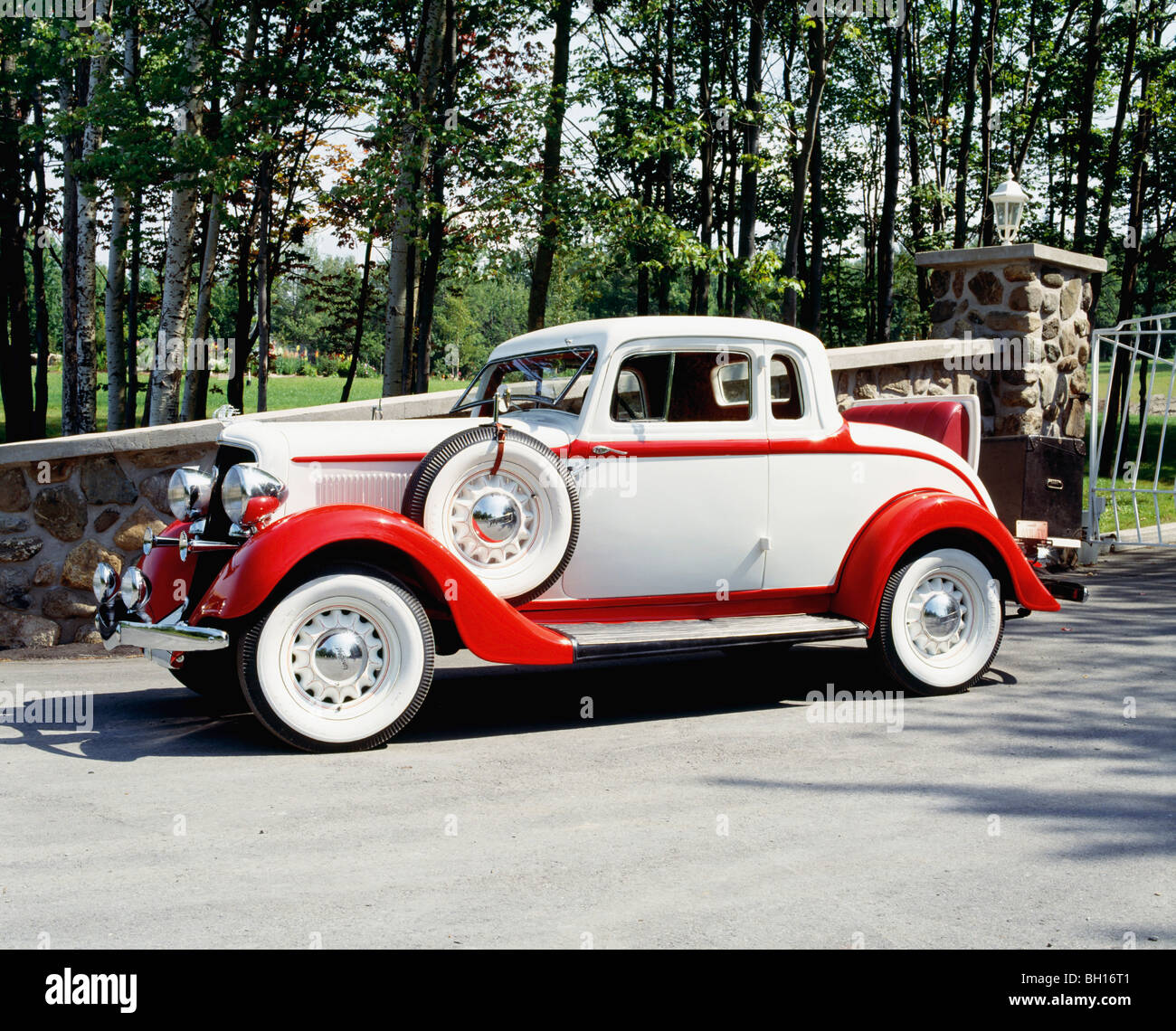 Vintage 1934 Plymouth Coupe car, Waterloo, Quebec, Canada Stock Photo ...