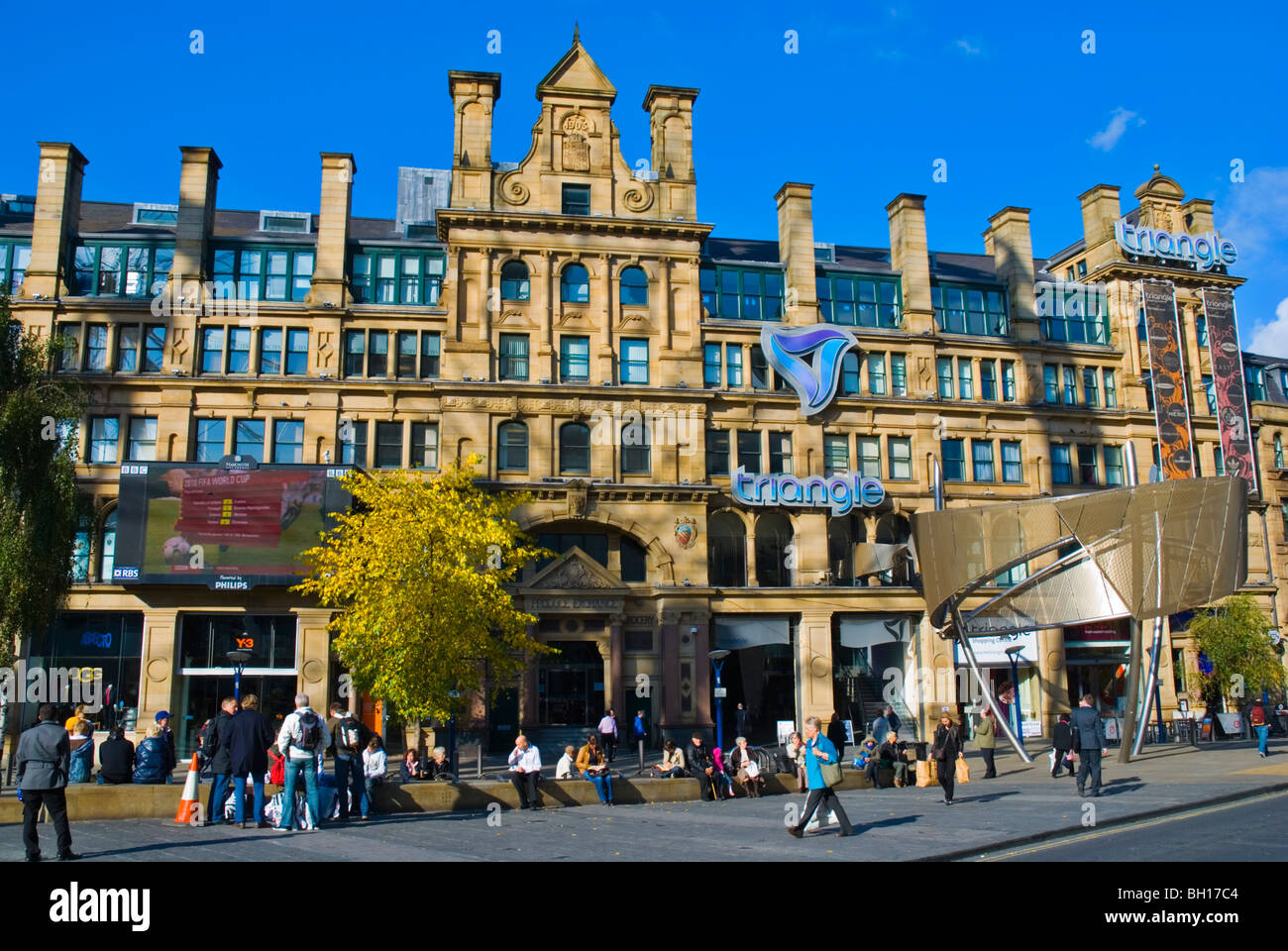 Triangle shopping centre exterior Cathedral Square central Manchester ...