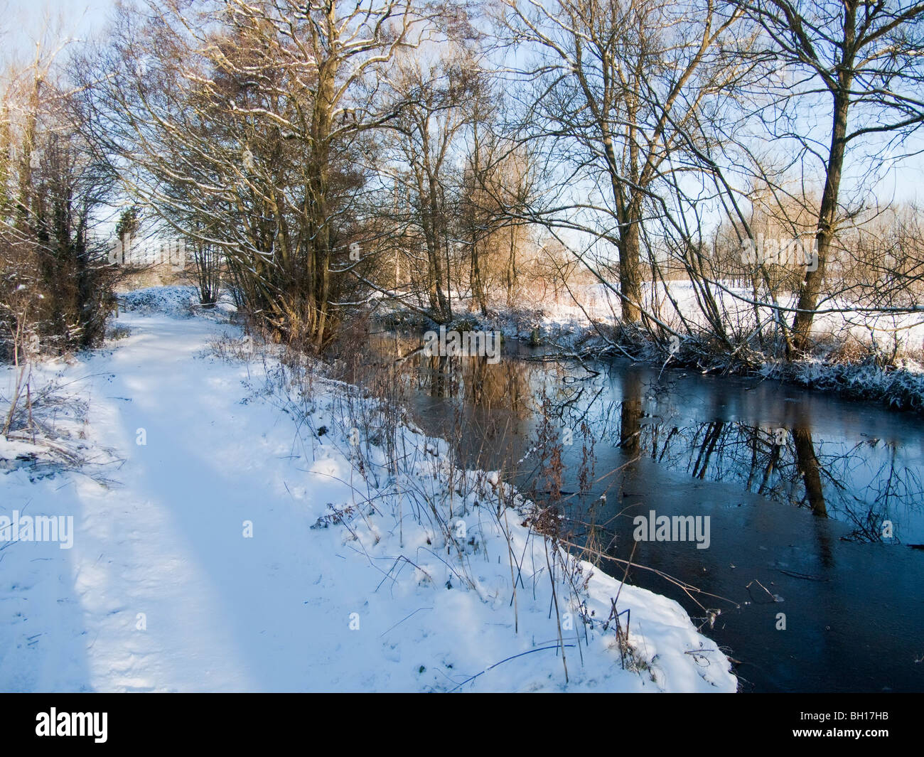 A snow covered rural landscape in the countryside Stock Photo - Alamy