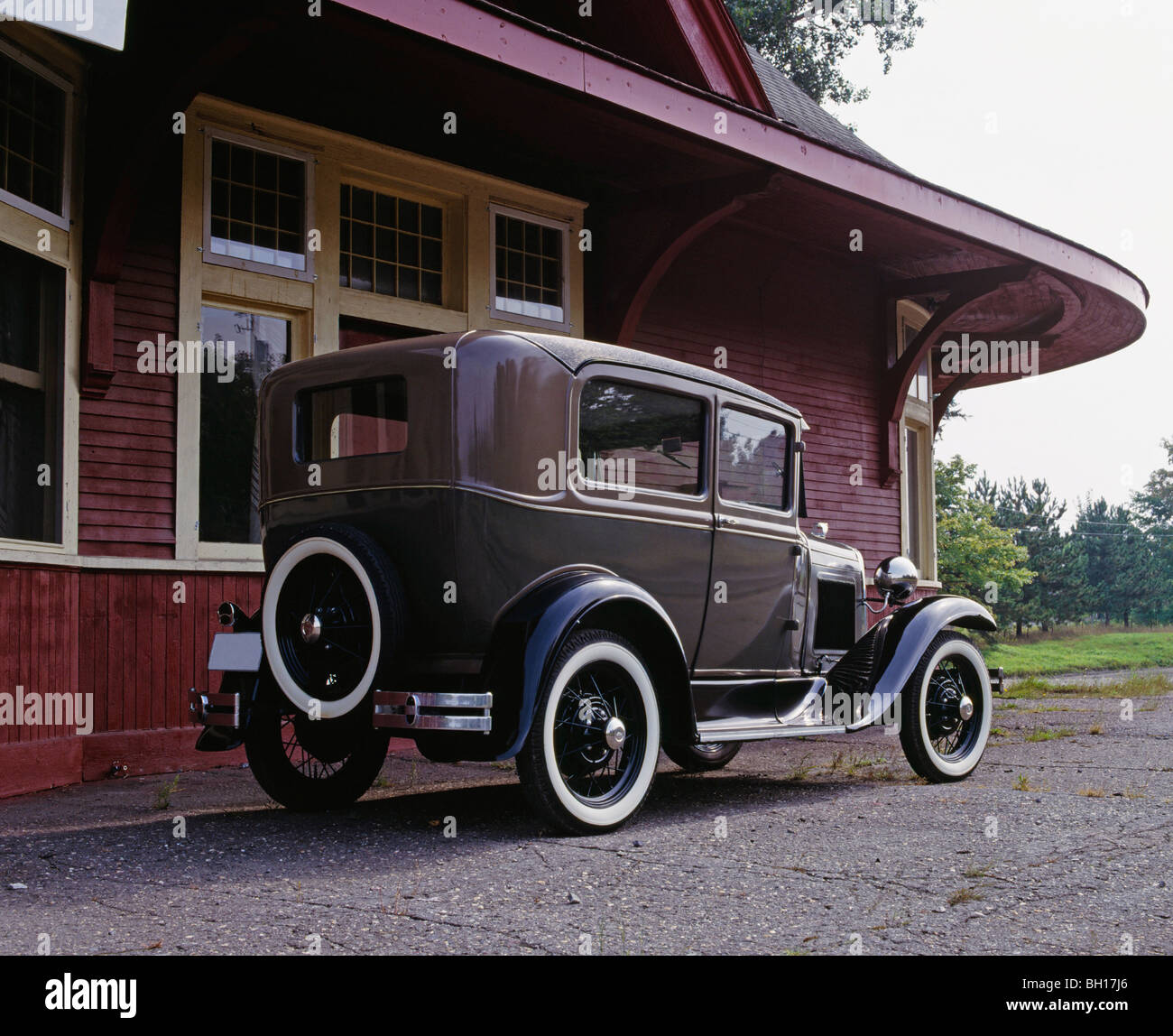 Vintage 1930 Ford Tudor car, Waterloo, Quebec, Canada Stock Photo - Alamy