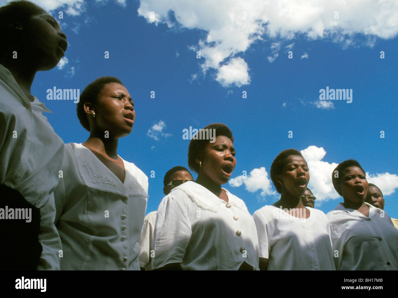 SOUTH AFRICA . GOSPEL CHOIR SINGING AT A CHURCH IN THE EASTERN CAPE ...