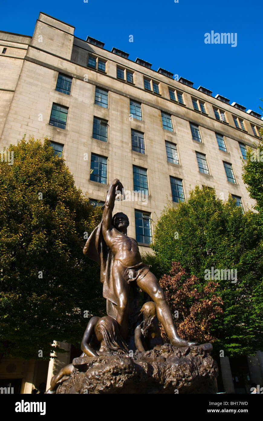 Statue St Peters Square central Manchester England UK Europe Stock ...