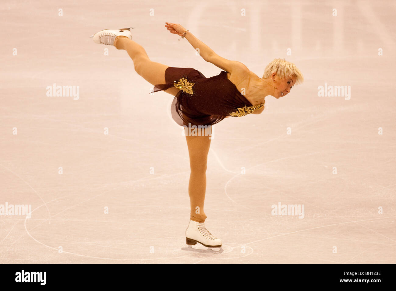 Annette Dytrt (GER) competing in the Ladies Short at the 2009 World ...
