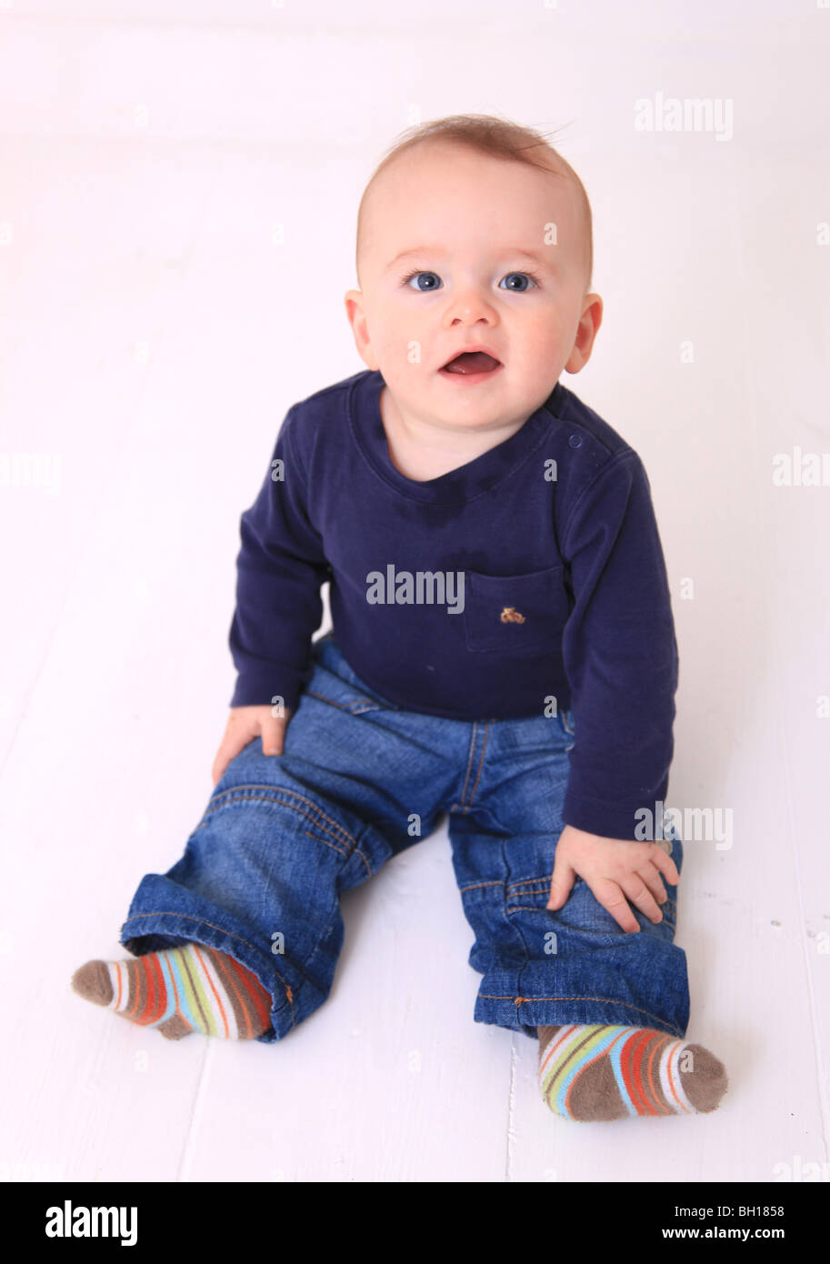 Baby chubby red hair blue hi-res stock photography and images - Alamy