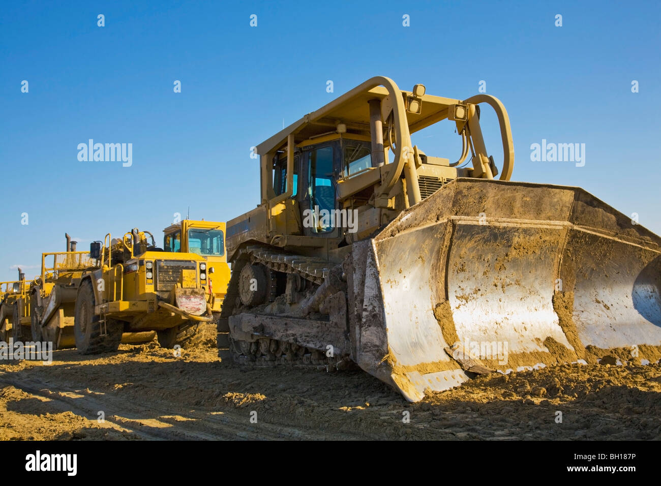 Heavy road construction equipment Stock Photo - Alamy