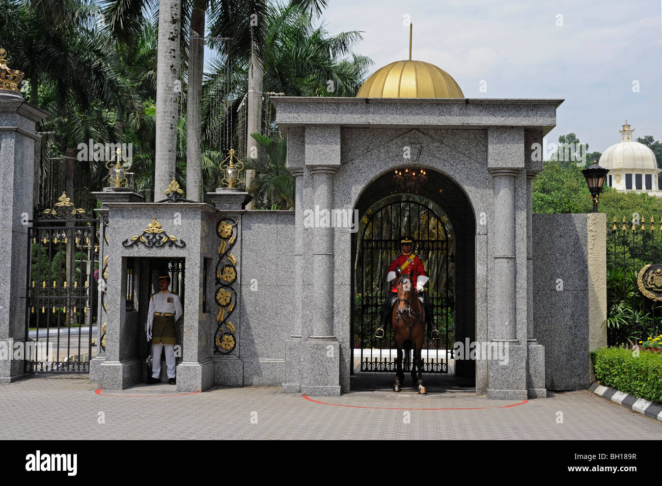 Royal mounted guard at the National Palace, Istana Negara,Kuala Lumpur ...