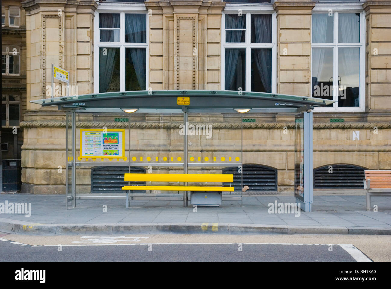 Bus stop shelter central Liverpool England UK Europe Stock Photo - Alamy