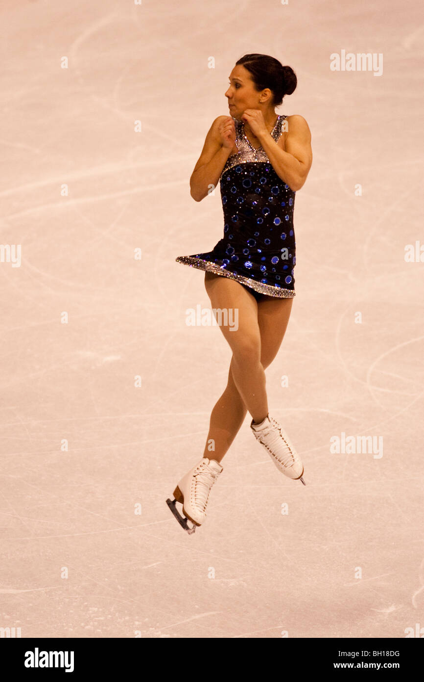 Susanna Poyko (FIN) competing in the Ladies Short at the 2009 World ...
