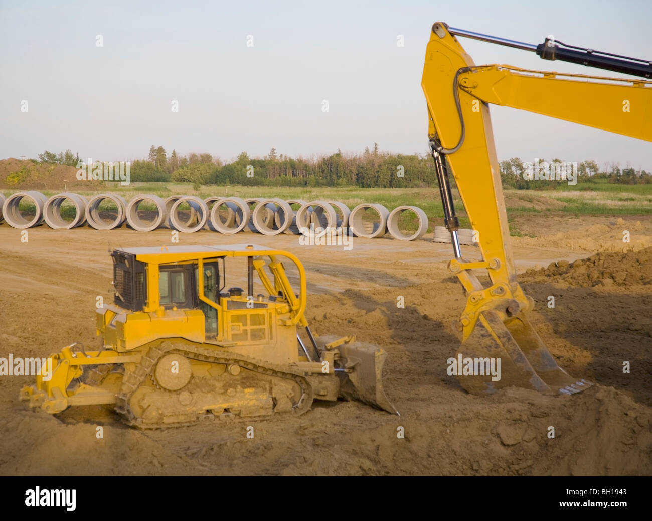 Heavy road construction equipment Stock Photo - Alamy