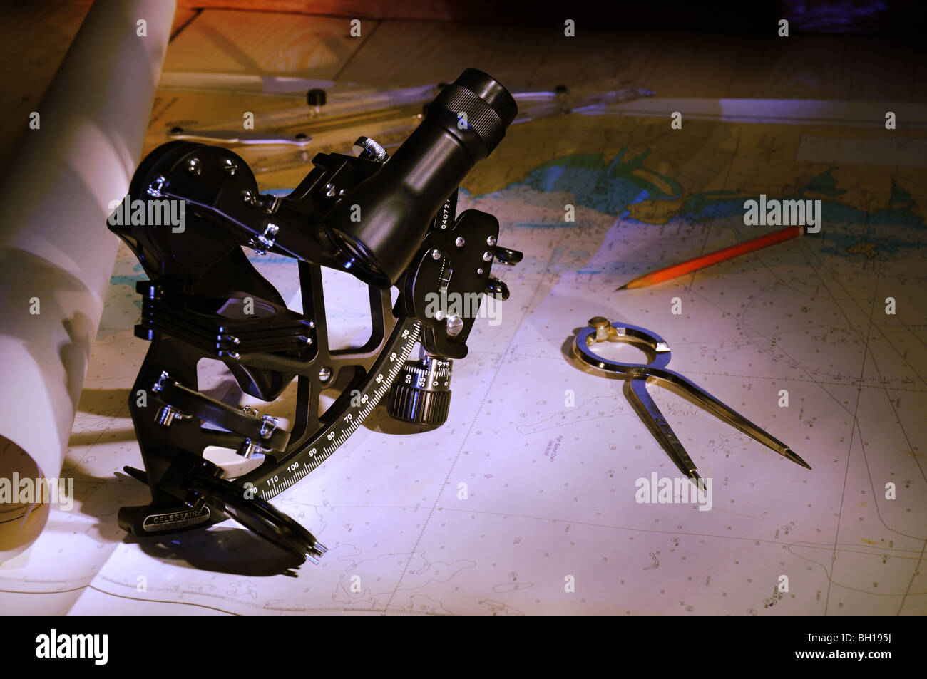 Ship navigation chart hi-res stock photography and images - Alamy