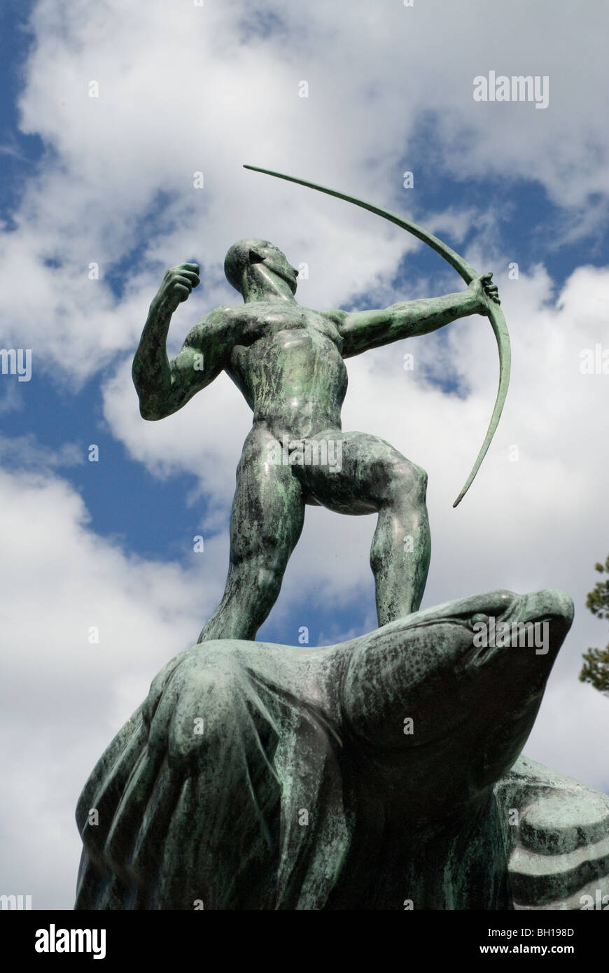 the sculpture of the eagle with the archer was sculpted by carl milles ...