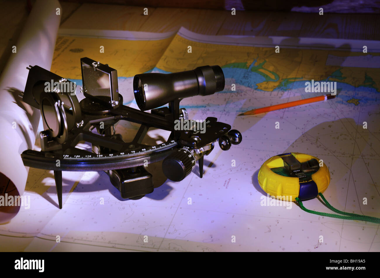 Folded map and compass hi-res stock photography and images - Alamy