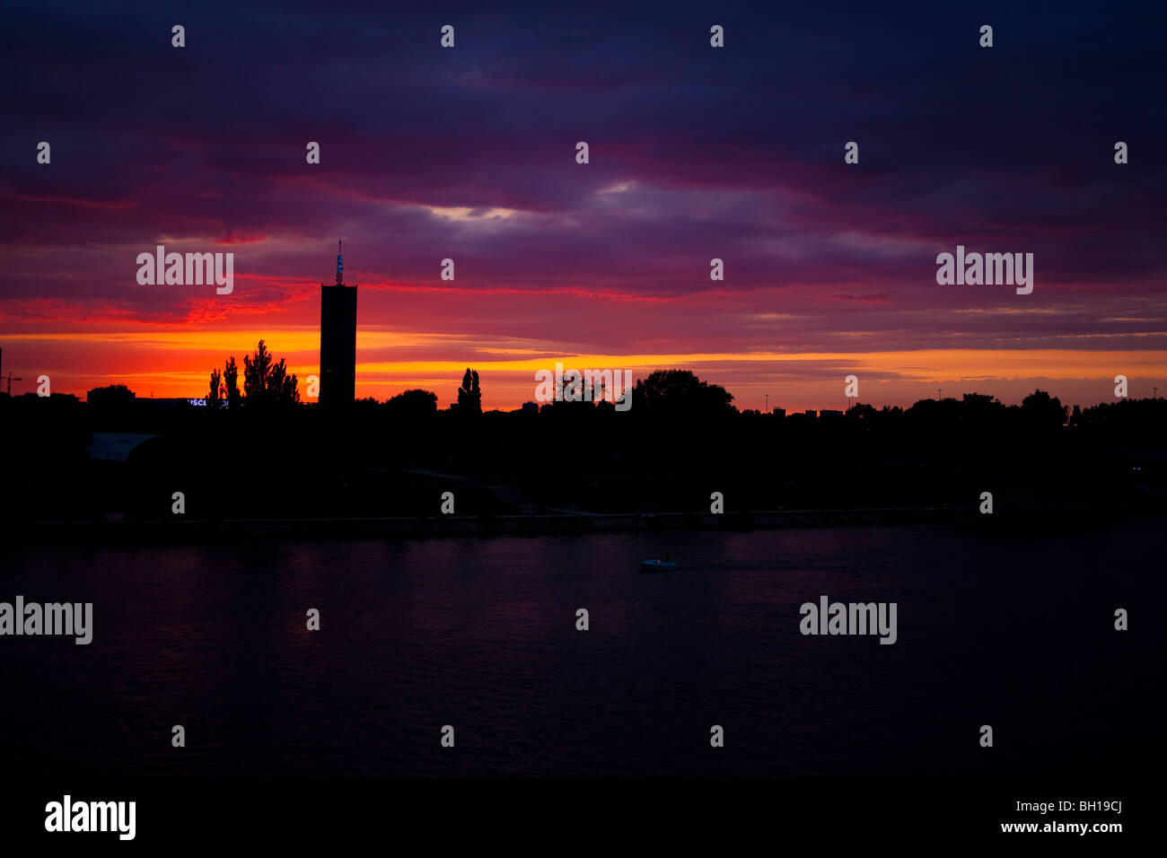New Belgrade Sunset Stock Photo - Alamy